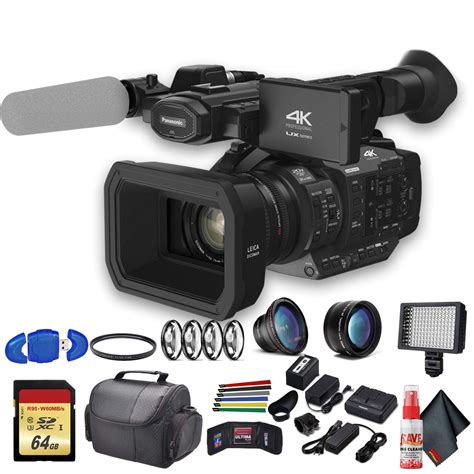 Panasonic Ag Ux180 4k Camcorder With Uv Filter Wide Angle Lens 64gb