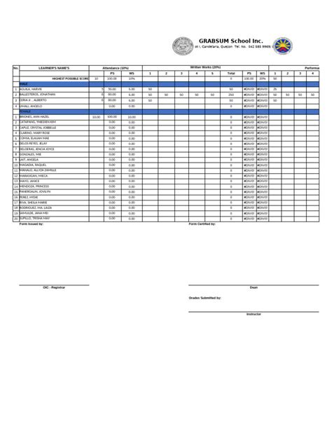 E Class Record Btled Pdf Internal Audit Accounting