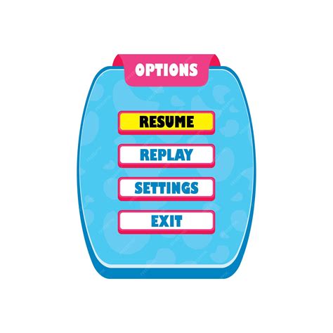 Premium Vector Game Asset Menu Layer