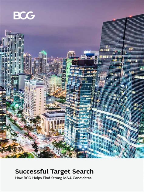 Bcg Framework For Target Search Pdf Mergers And Acquisitions Strategic Management