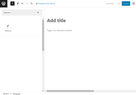 Welcome Block Overview JetFormBuilder Crocoblock