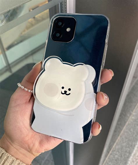 당일출고 투명 아크릴톡 볼따구 곰찌 반구톡 그립톡 스마트톡 제작 커플 투명 케이스 핸드폰그립톡 폰거치대 우정템 레진톡 남자 친구 생일 선물 하드 젤리 아이폰 갤럭시 휴대폰