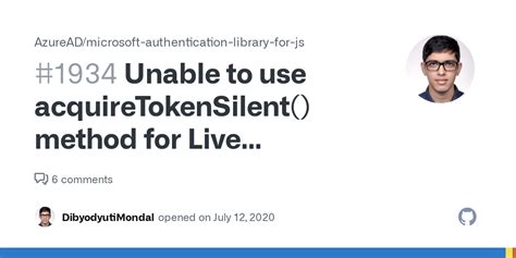 Unable To Use Acquiretokensilent Method For Live Accounts Via Azure