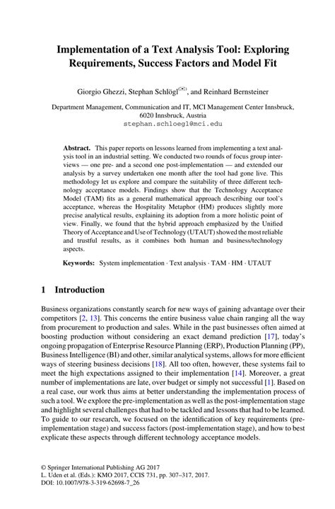 Pdf Implementation Of A Text Analysis Tool Exploring Requirements