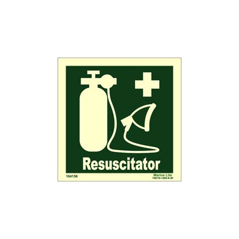 Imo Resuscitator 150x150mm Material Symbol Photoluminescent Self Adhesive Vinyl Option With Or