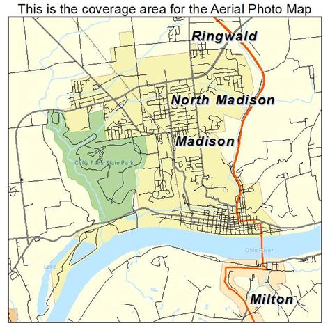 Aerial Photography Map Of Madison In Indiana