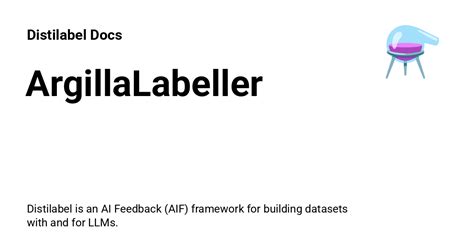 Argillalabeller Distilabel Docs