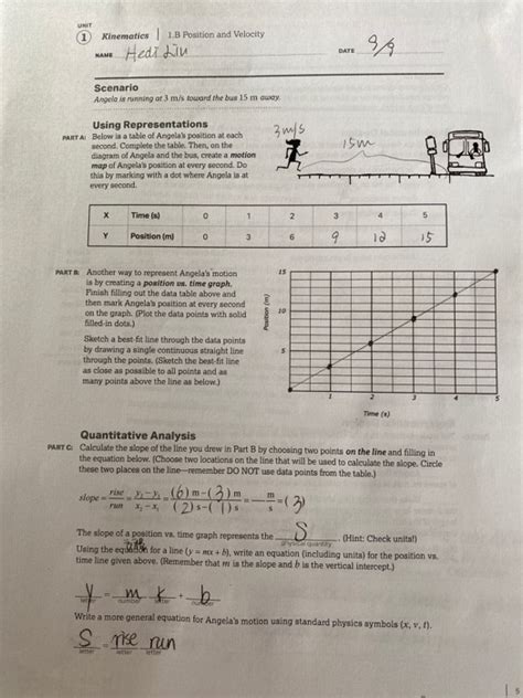 solved unit kinematics 1 3 position and velocity hedi lin