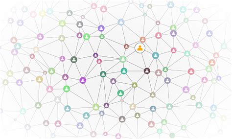 사람 아이콘으로 소셜 미디어 서클 네트워크 연결 그림입니다 비즈니스 Illustraion 개념에 대한 스톡 벡터 아트 및 기타 이미지 Istock