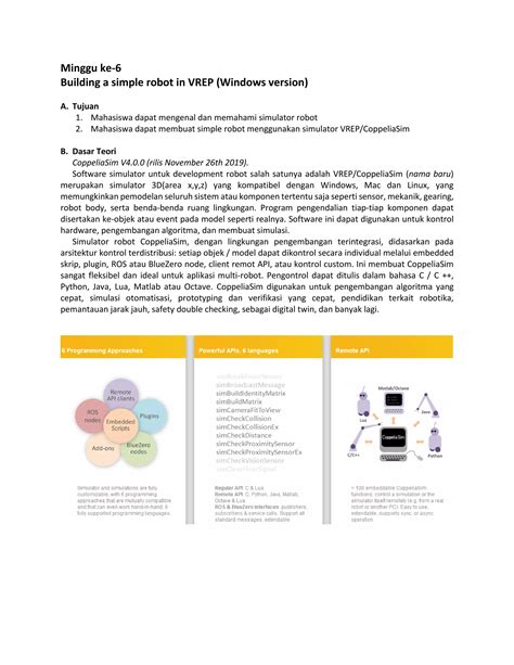 Building A Simple Robot In Vrep Pdf