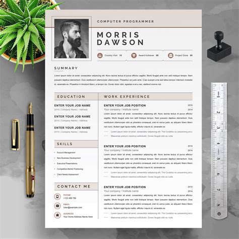 computer programmer resume template creative professional resume