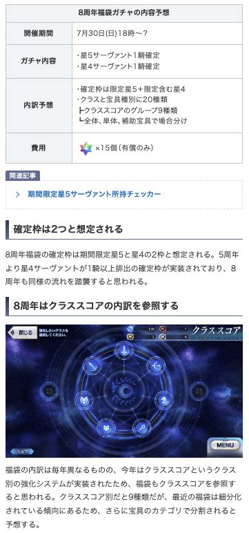 Fgo攻略班＠神ゲー攻略 On Twitter これから限定星5がさらに増えると思いますが、 福袋の（予想）ガチャシミュを作りました