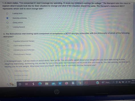 Solved 1 A Client States Im Concerned If I Dont Manage