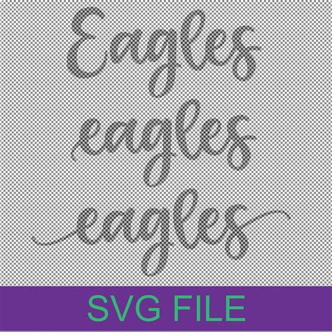 Eagles Handwritten Script School Mascot Svg Digital File Only Etsy