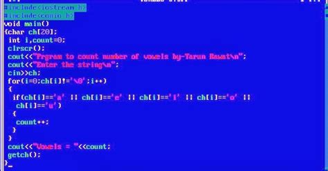 C Programming Count Number Of Vowels