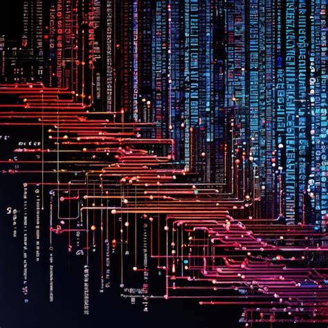 Binary Code Sparkling Cyberspace Matrix Background Premium Ai Generated Image