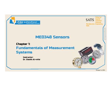 Chapter 1 Sensors For Me October 14 2024 Chapter 1 Fundamentals