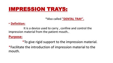Classification Of Impression Trays Pptx Oral Care Personal Care Classification Of Impression Trays Pptx Oral Care Personal Care
