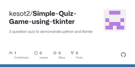 Github Kesot2simple Quiz Game Using Tkinter 3 Question Quiz To