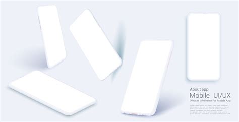 스마트 폰 프레임없는 빈 화면 회전 위치 3d 등극 일러스트 핸드폰 스마트폰 관점보기 미니멀 한 현대 점토 모형 스마트 폰에