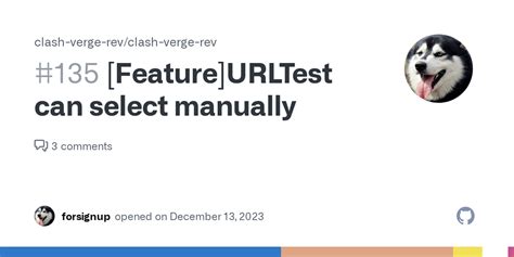 Feature Urltest Can Select Manually · Issue 135 · Clash Verge Rev