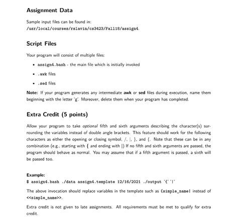 For This Assignment You Will Use Awk Sed And Bash Chegg Com