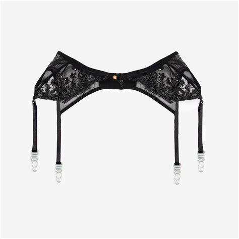 Liguero Mia Guipur Negro Conqueror Women