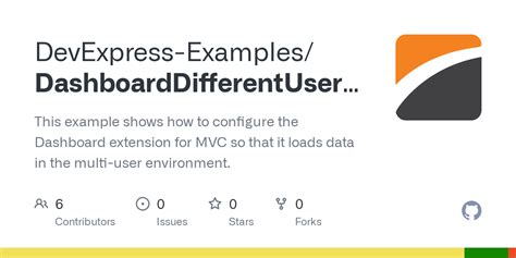 Github Devexpress Examples Dashboarddifferentuserdatamvc This Example Shows How To Configure
