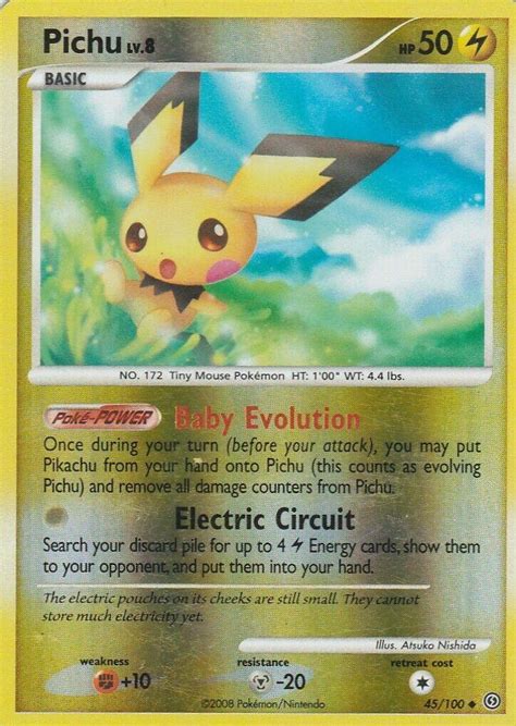 Pichu Reverse Holo 45 Prices Pokemon Stormfront Pokemon Cards