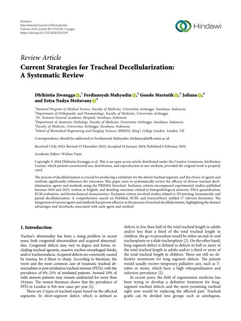 Pdf Current Strategies For Tracheal Decellularization A Systematic Review