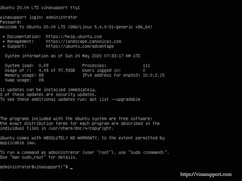 Hướng Dẫn Cài đặt Ubuntu Server 2004 Lts Vinasupport