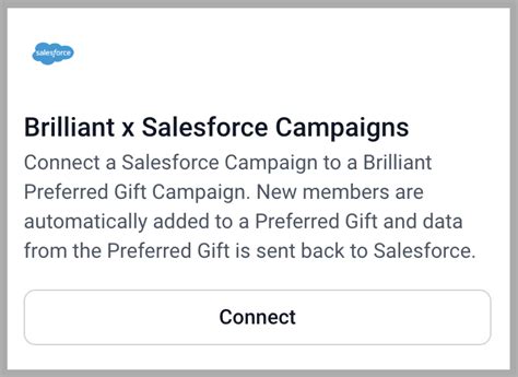 Salesforce Campaign Setup Brilliant Help Center