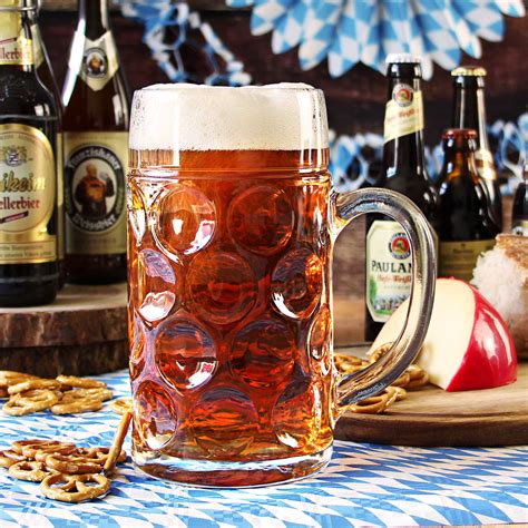 German Beer Stein Glass 2 Pint 11ltr
