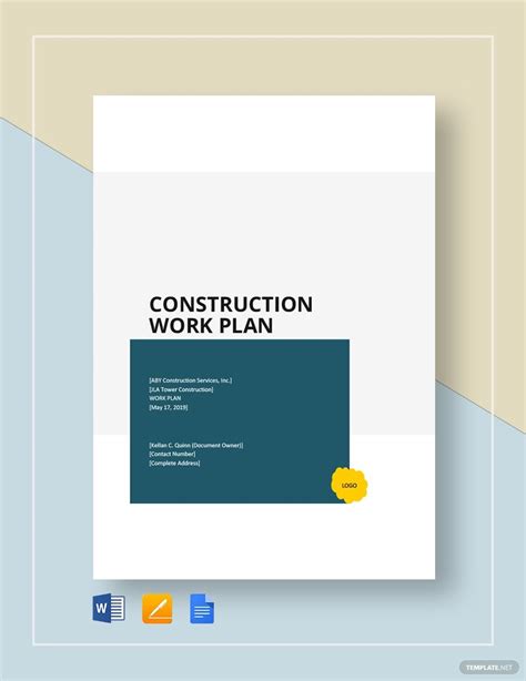 Construction Plan Templates In Word To Download