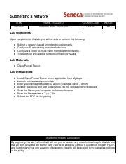 Subnetting Lab4 Pdf Subnetting A Network TERM NAME Babe ID COURSE CODE WEIGHT Fall 2020