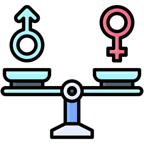 gender equality generic outline color icon