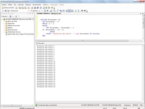 Vacil Mio Y Bayuncadas Bucle While En Transact Sql