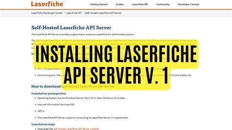 How To Install Laserfiche API Server YouTube