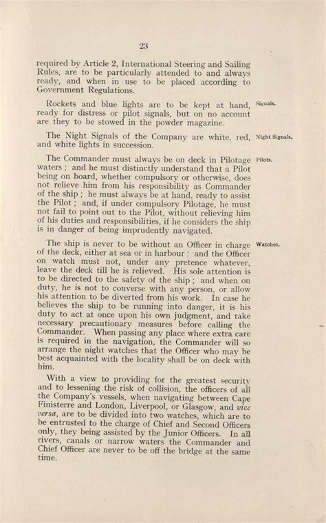 Instructions To Officers