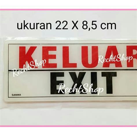 Jual Sign Board Sign Label Acrylic Akrilik Keluar Exit Kota Bekasi Recht Shop Tokopedia