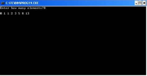 Program For Fibonacci Series In C