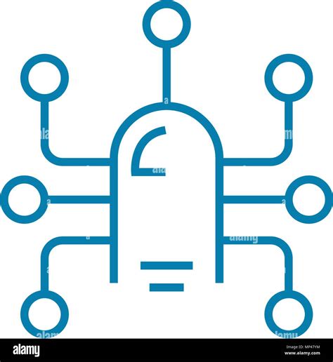 sensor technology linear icon concept sensor technology line vector sign symbol illustration