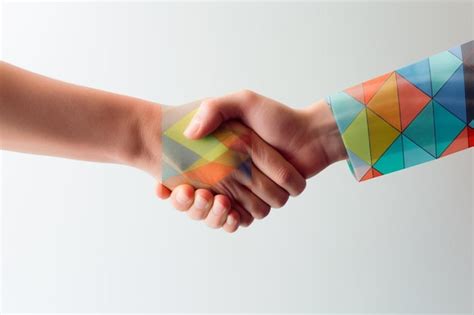 Premium Photo Modern Success In A Digital Handshake