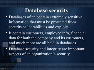 Database Security PPT