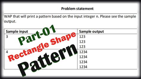 Part 01 Rectangle Shape Question Solve Pattern Spl C
