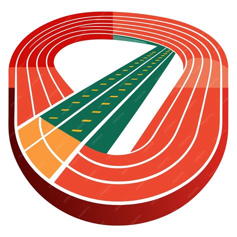 Running Track Clip Art And Vector Design With A White Background