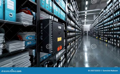 Filing System Line Icons Collection Organization Efficiency