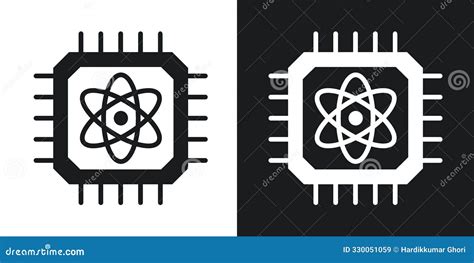 Quantum Computing Icon Vector Set On White Background Stock Illustration Illustration Of Qubit