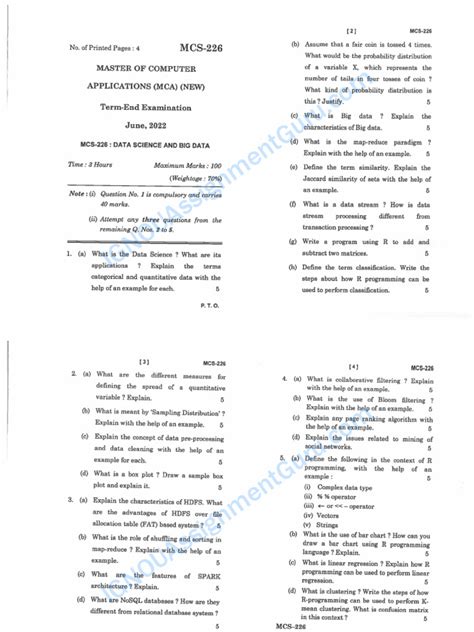 mcs226 june2010 june2023 pdf apache hadoop data