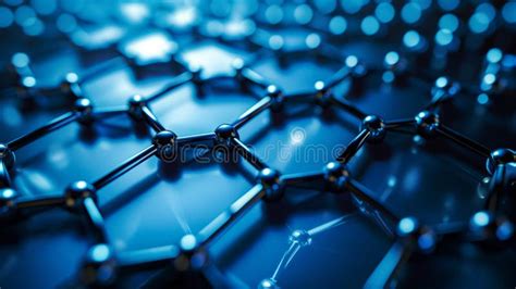 Graphene Molecular Grid Graphene Atomic Structure Concept Stock Image